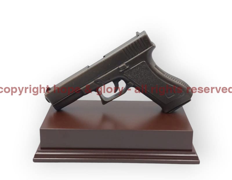 Glock Pistol Cold Cast Bronze Presentation
