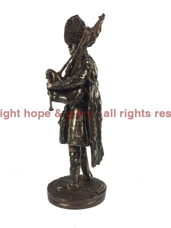 Royal Regiment of Scotland Piper Cold Cast Bronze Military Statue