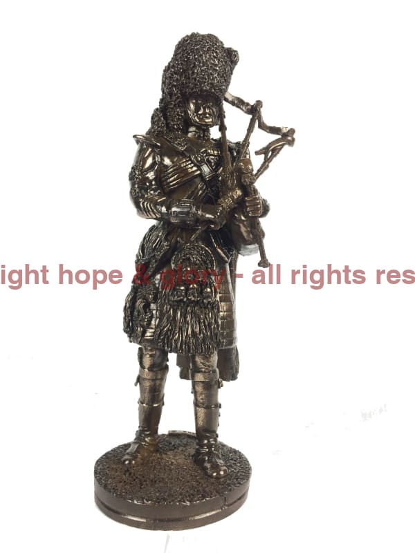 Royal Regiment of Scotland Piper Cold Cast Bronze Military Statue