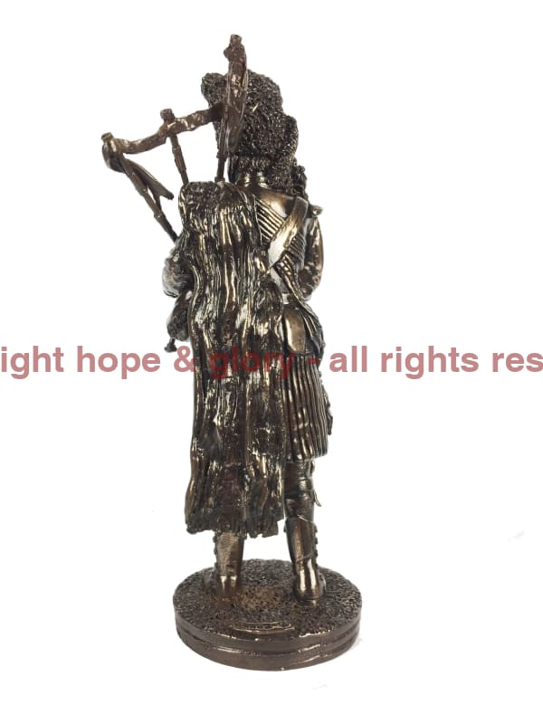 Royal Regiment of Scotland Piper Cold Cast Bronze Military Statue