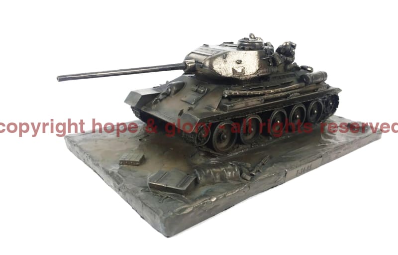 Russian T-34-85 Bronze Tank Model