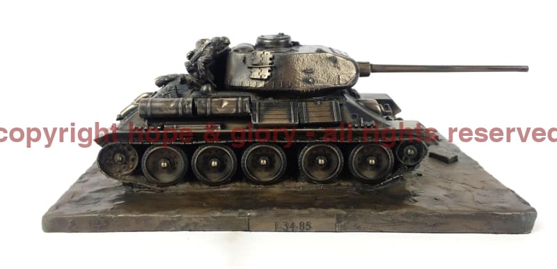 Russian T-34-85 Bronze Tank Model